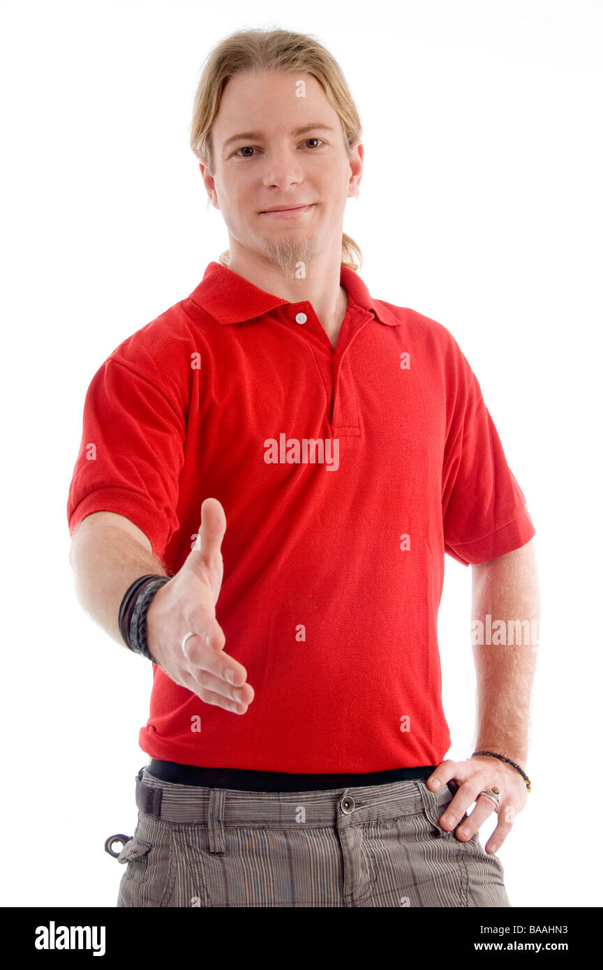 smart young man offering handshake Stock Photo - Alamy