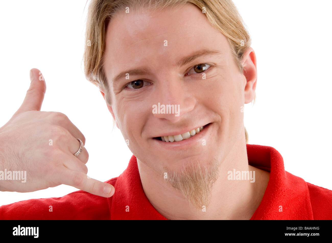 close up of male showing talking hand gesture Stock Photo - Alamy