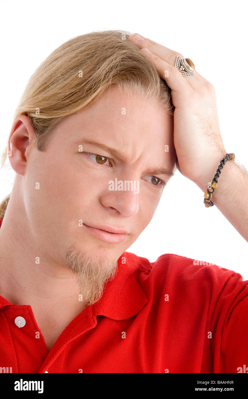 handsome male in tension Stock Photo - Alamy