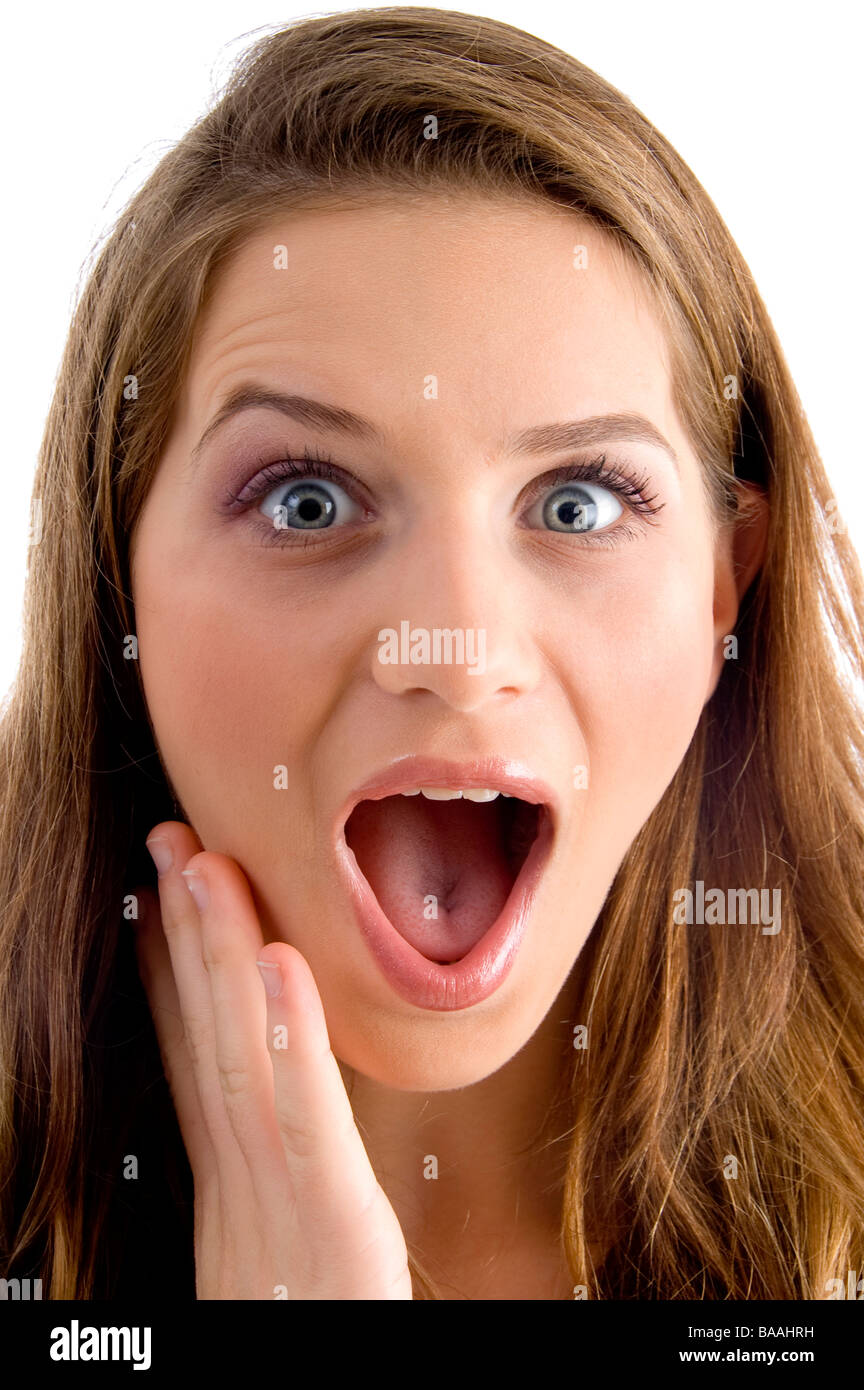 Portrait girl 18 surprised face hi-res stock photography and images - Alamy