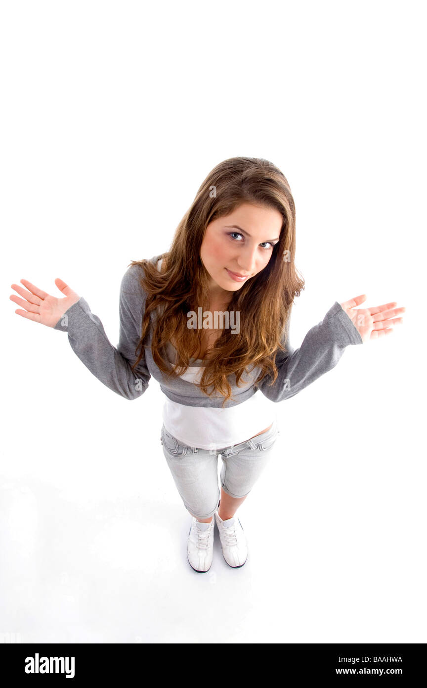 high angle view of attractive female Stock Photo - Alamy