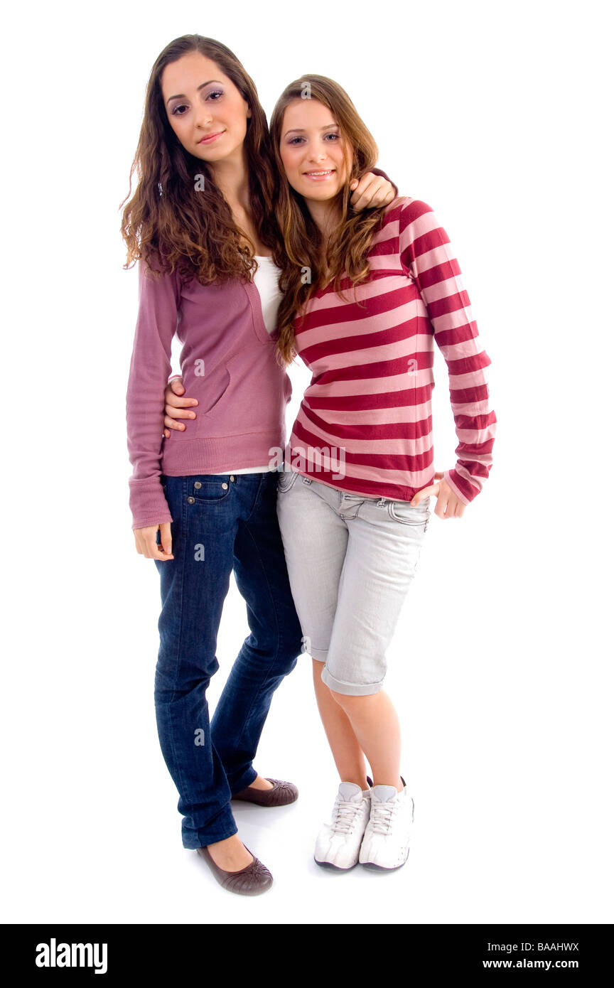 young two friends standing together Stock Photo - Alamy