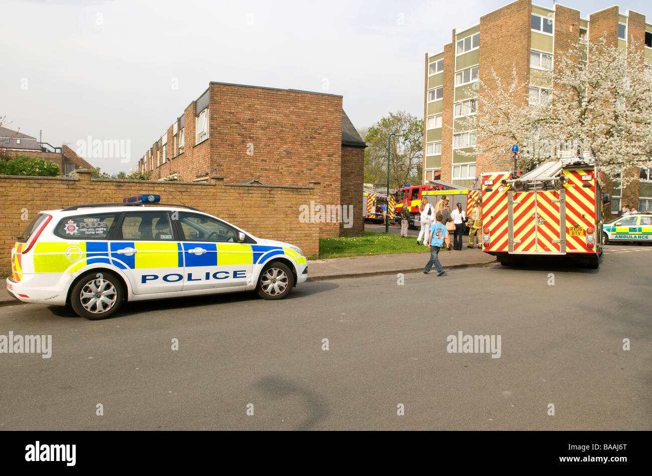 Surrey fire police ambulance hi-res stock photography and images - Alamy