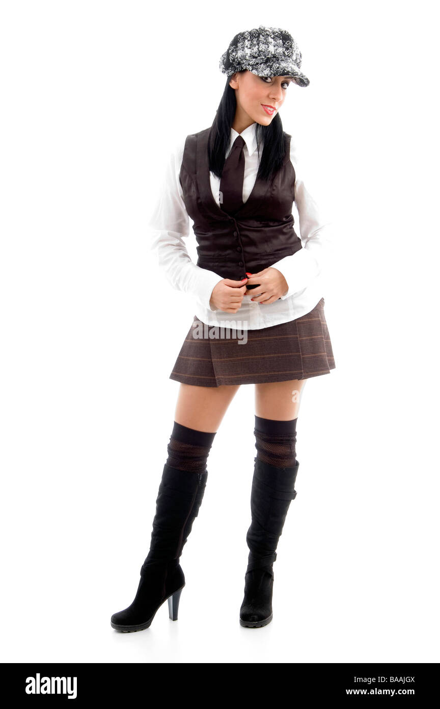 full body pose of pretty american woman Stock Photo - Alamy