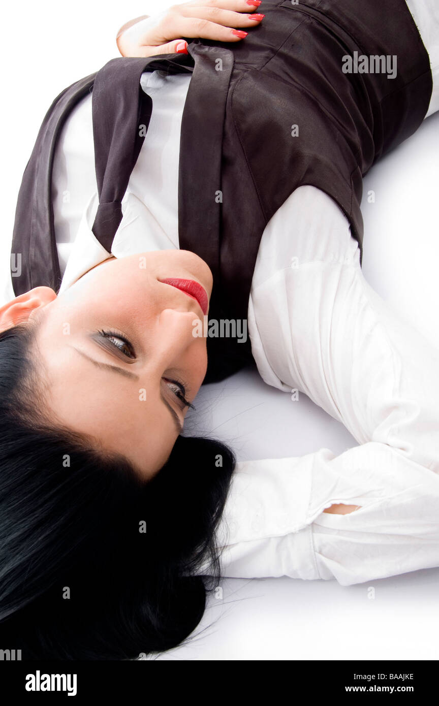 Model pose lying down hi-res stock photography and images - Alamy