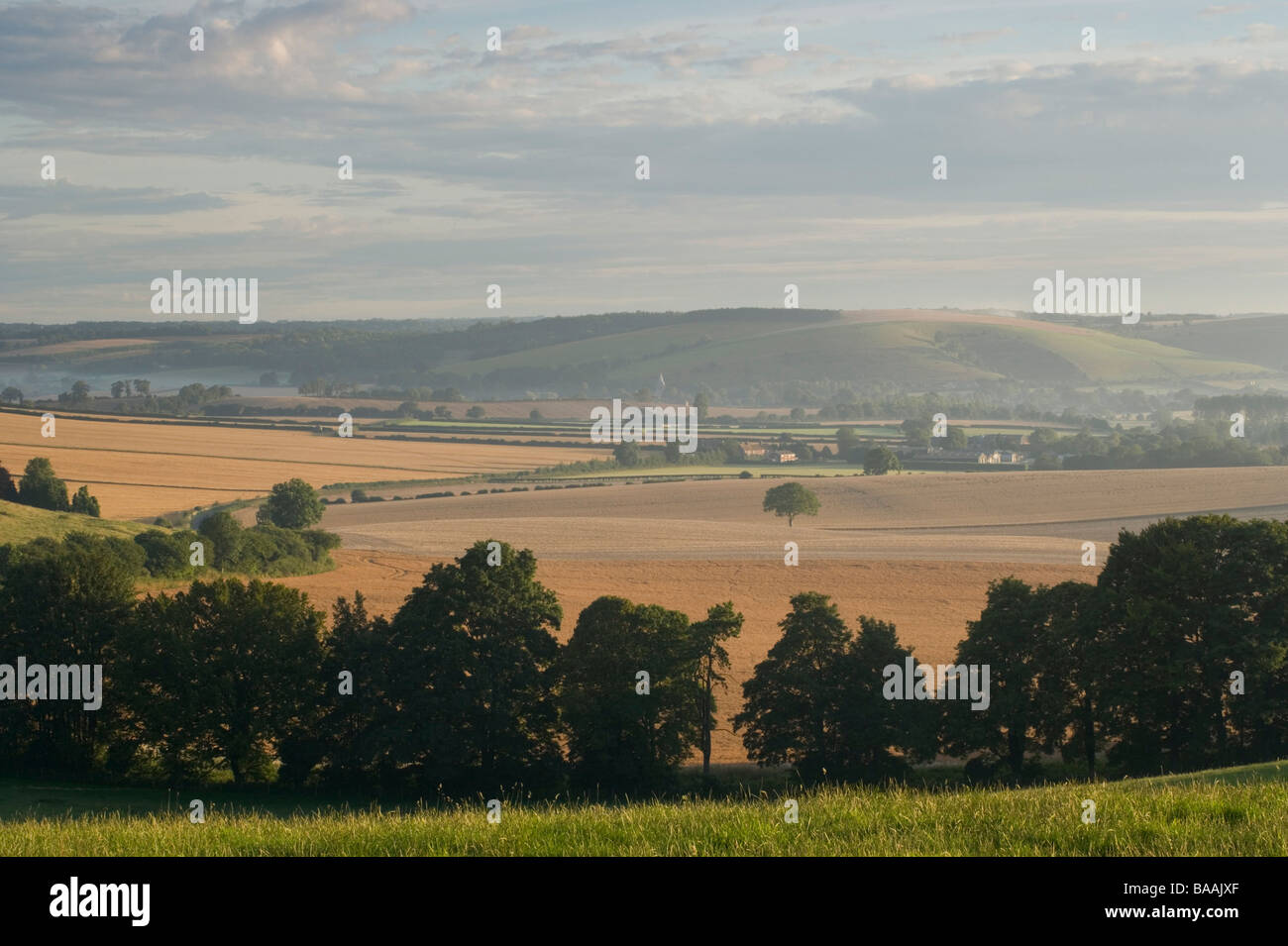 The Meon Valley from the South Downs Way Stock Photo - Alamy
