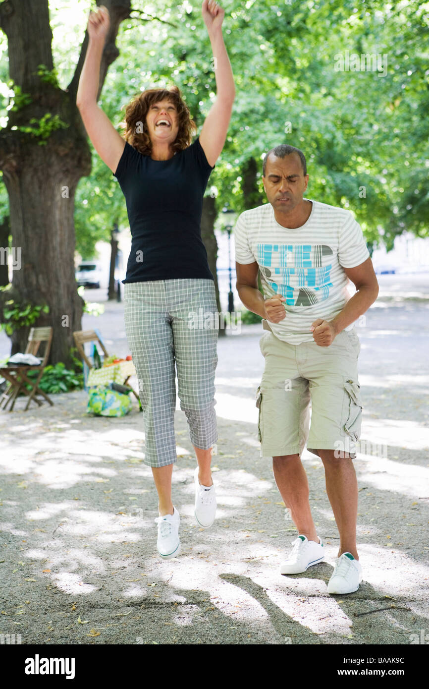 Two persons playing boules hi-res stock photography and images - Alamy