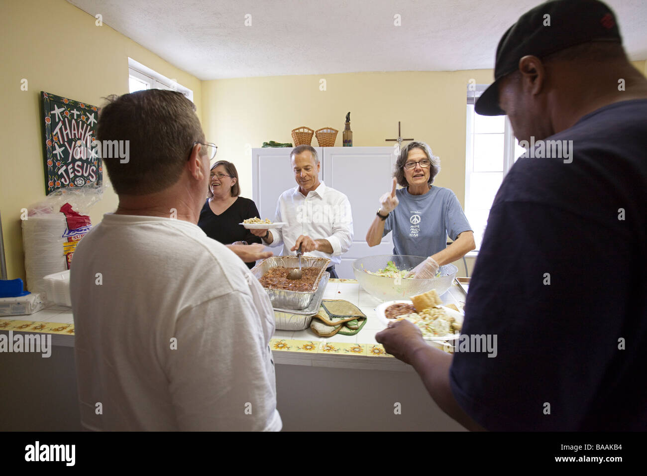 Church Members Feed Lunch to the Homeless After Sunday Worship Services ...