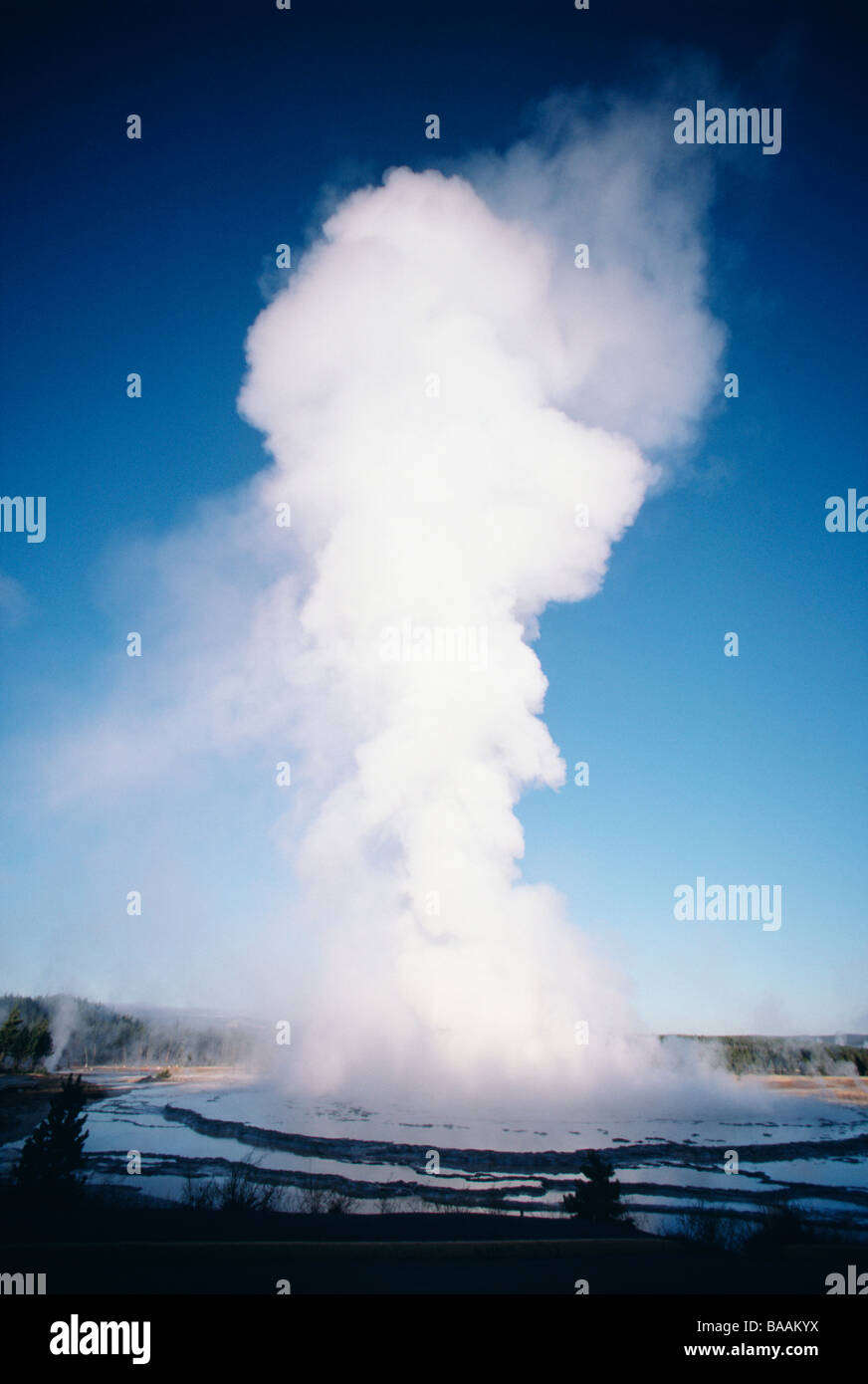 Steam rising from geyser Stock Photo - Alamy