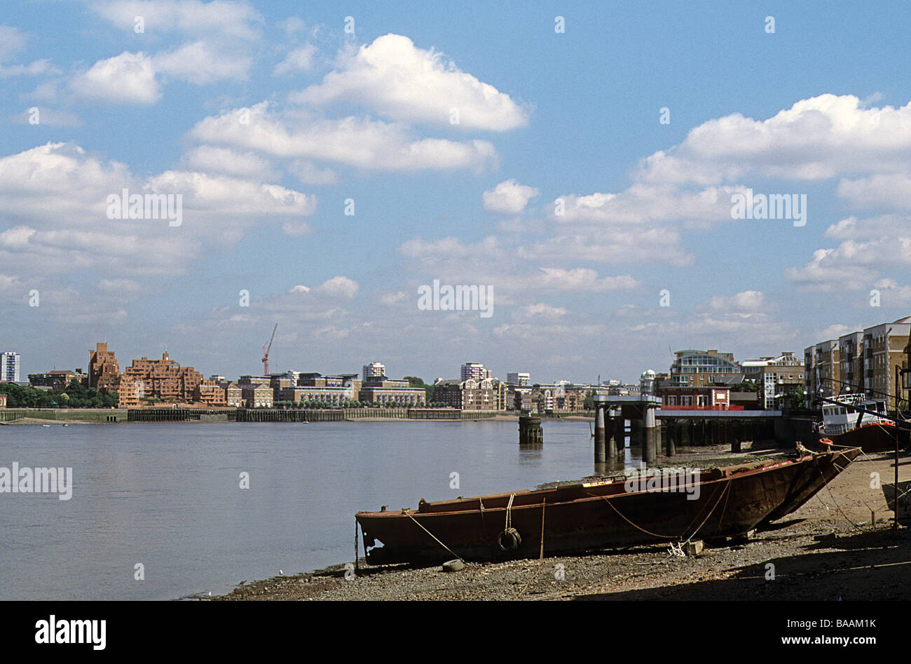 London, river Thames, view downstream from Rotherhithe Stock Photo - Alamy
