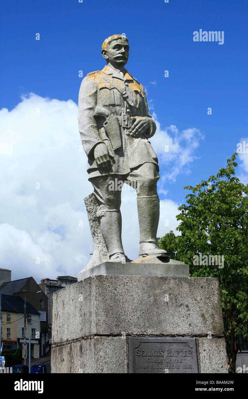 Enniscorthy, Co Wexford, Ireland; Statue of Seamus Rafter an IRA ...