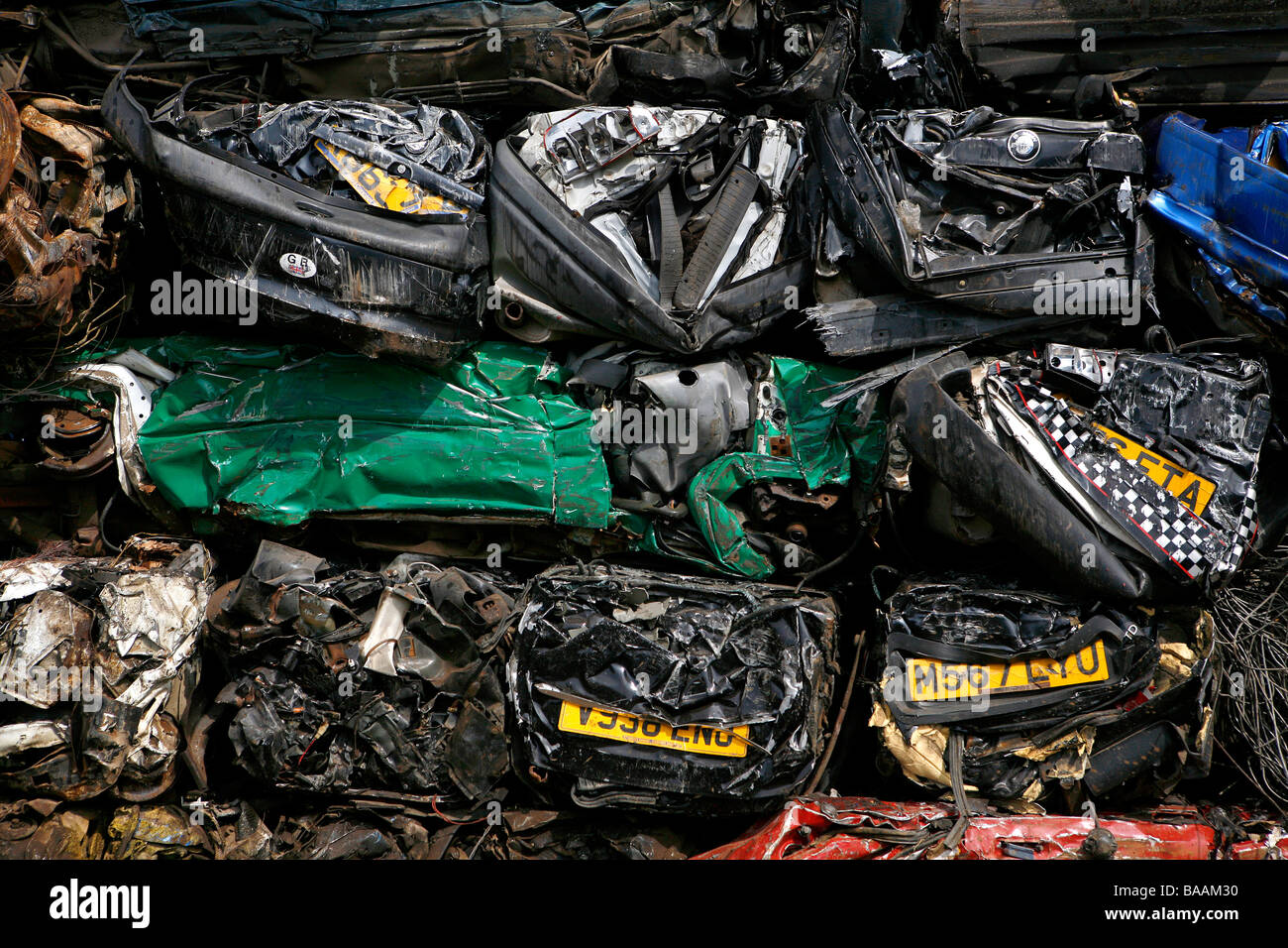 Car scrapyard, Exeter, Devon, UK Stock Photo - Alamy