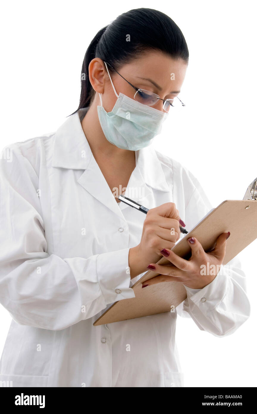 front view of doctor giving prescription Stock Photo - Alamy