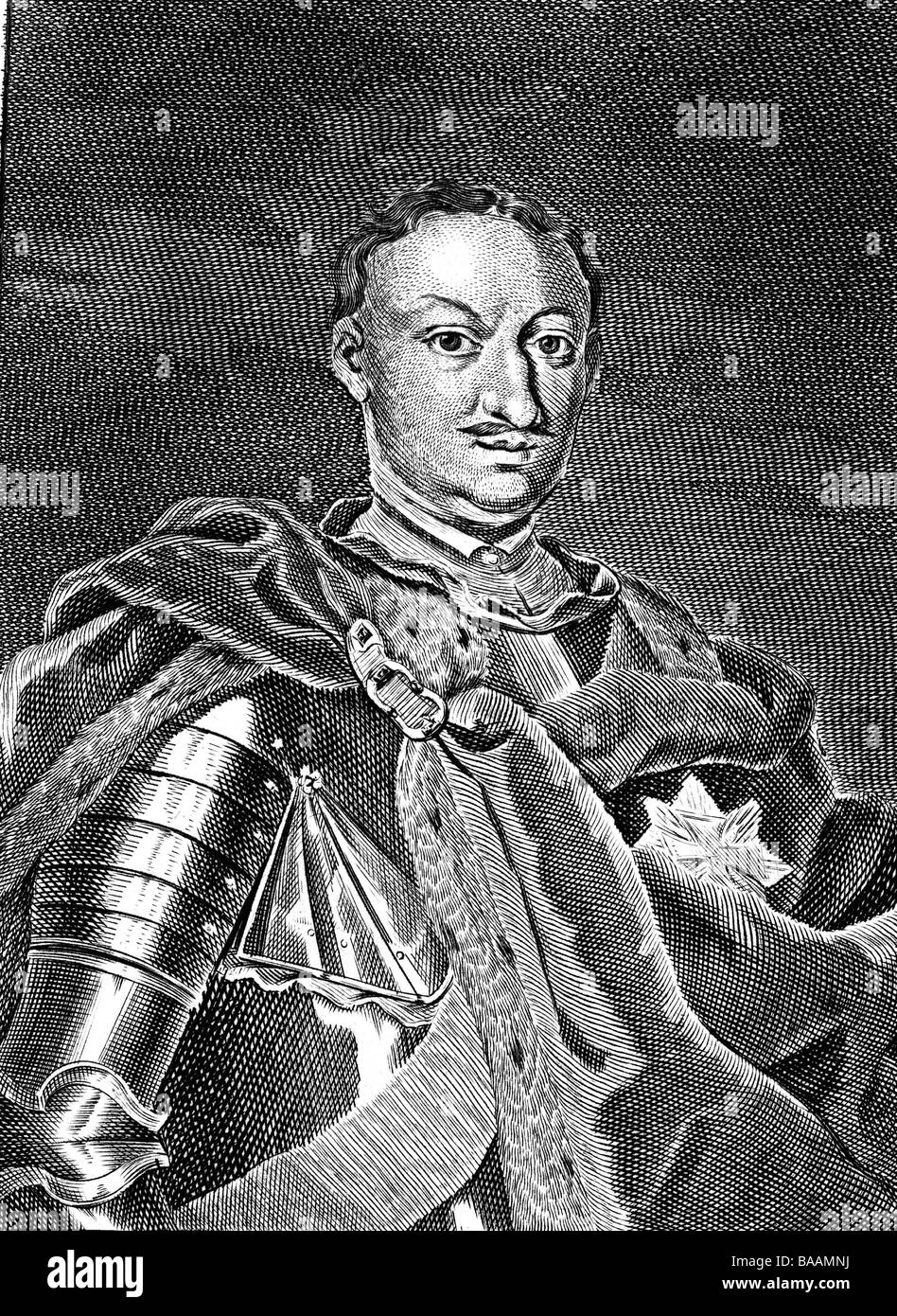 Malachovski, Jan, 1688 - 1762, Polish politician, half length, copper ...