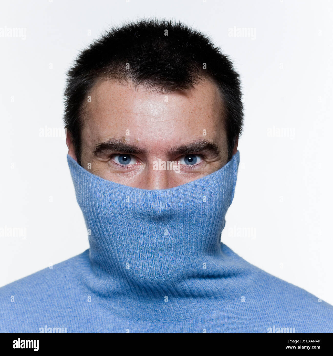 expressive portrait on isolated background of a handsome man Stock ...