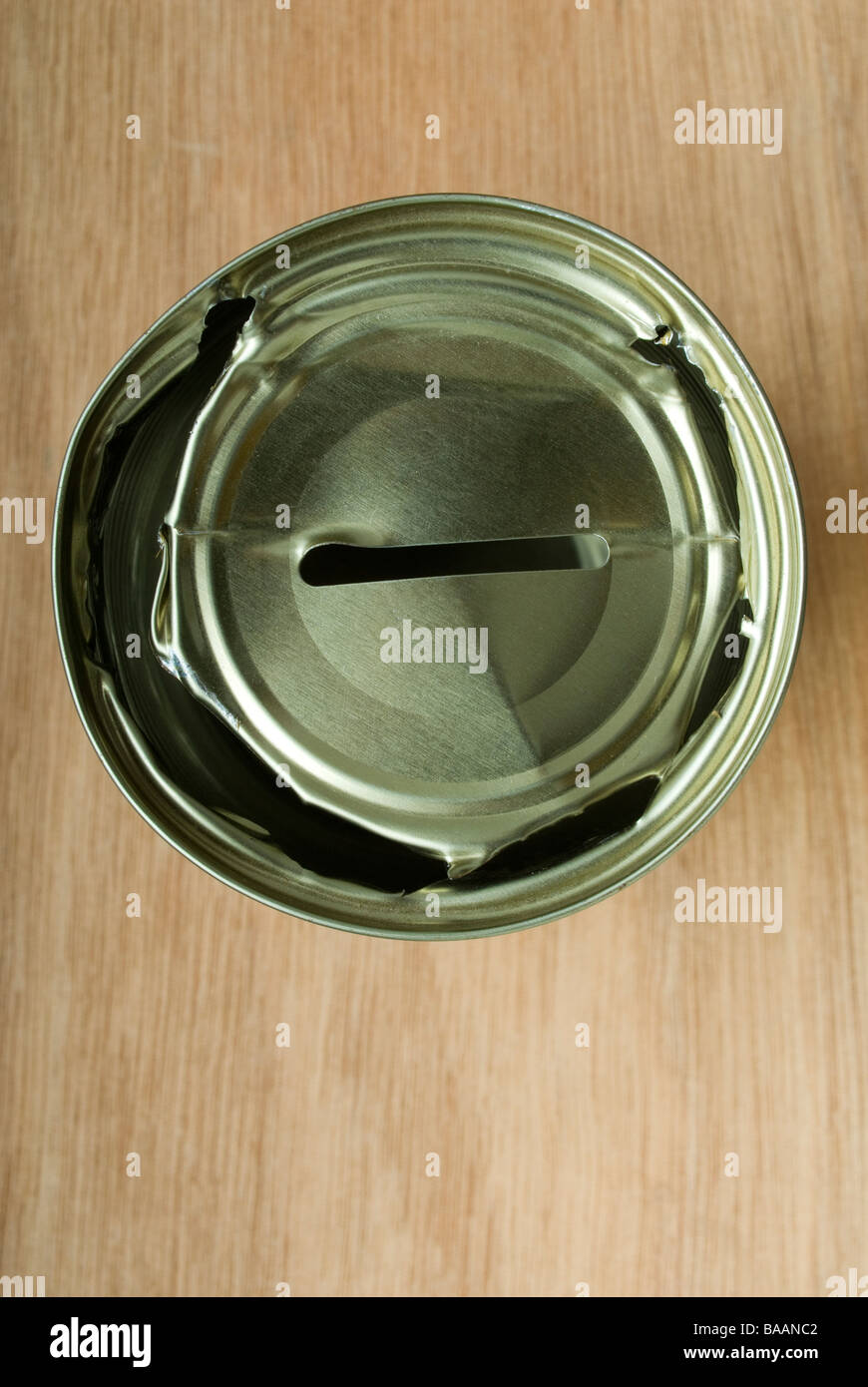 empty money box on the kitchen table Stock Photo - Alamy
