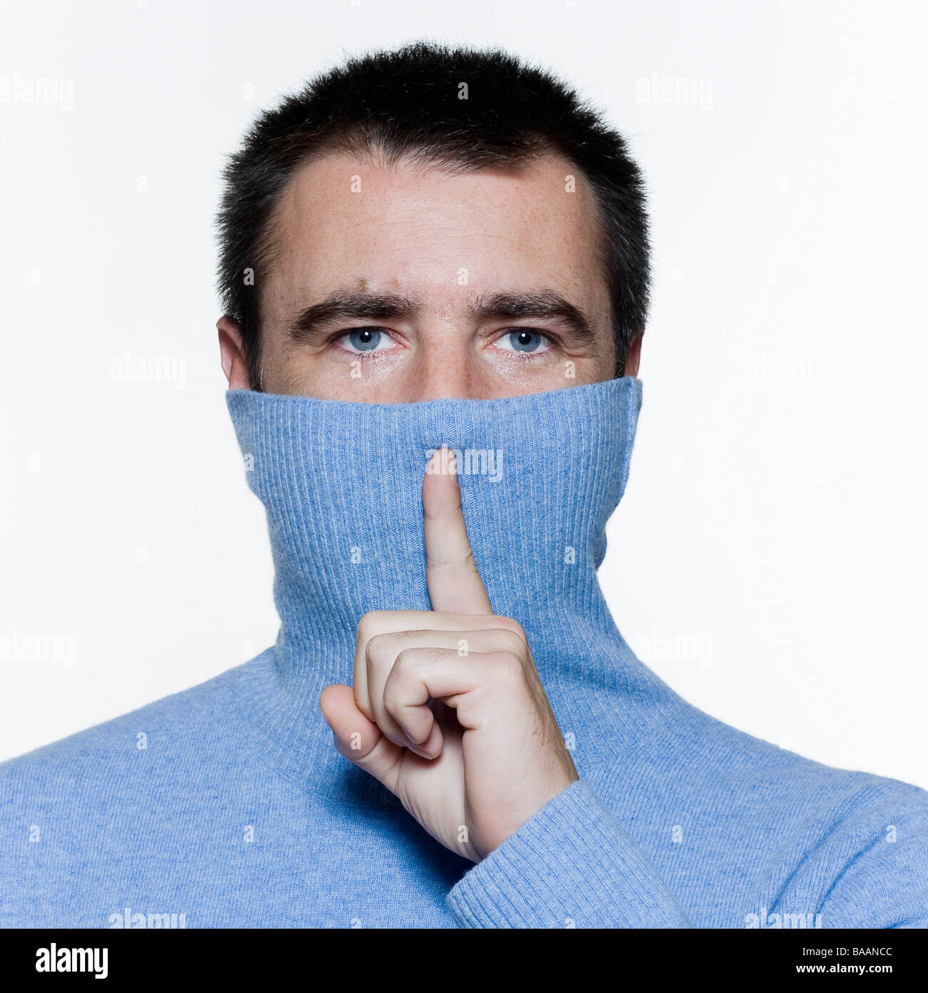 expressive portrait on isolated background of a handsome man Stock ...