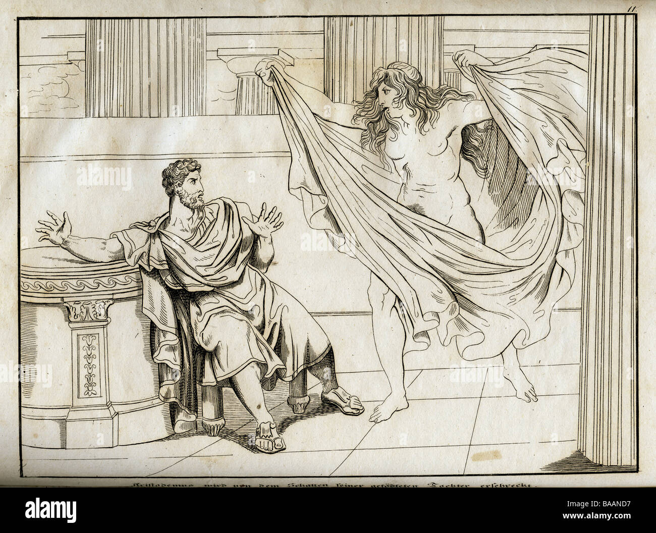 ancient world, Greece, "Aristodemus is scared by the shadow of his ...