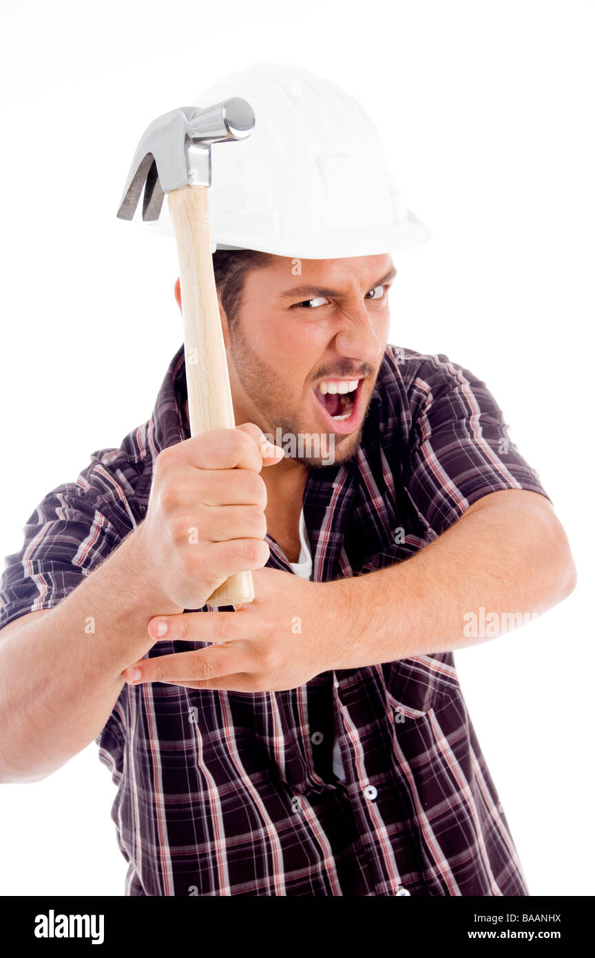 Engineer in action hammer hi-res stock photography and images - Alamy