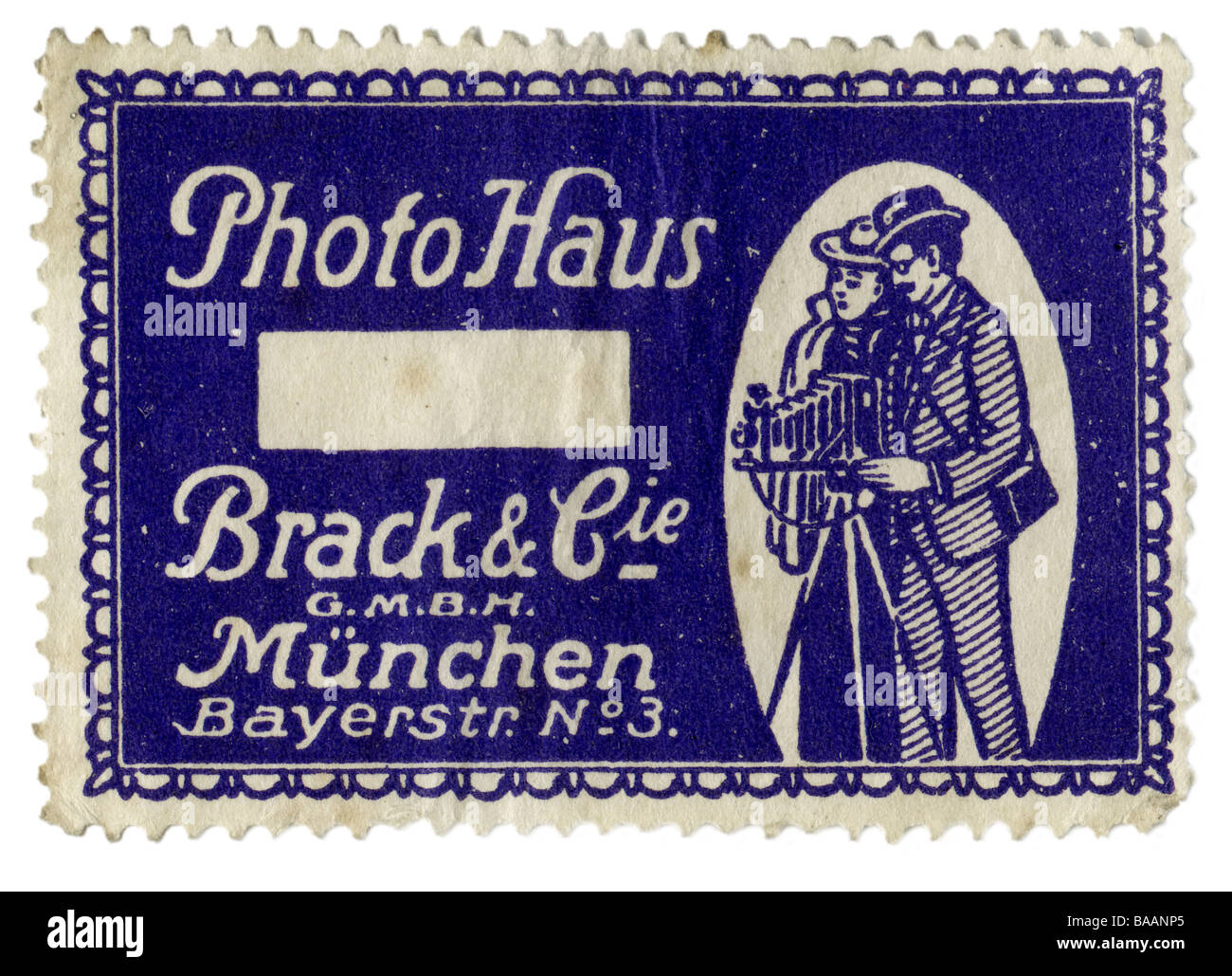 advertising, stamps, Photohaus Brack & Cie, Munich, Germany, circa 1910 ...