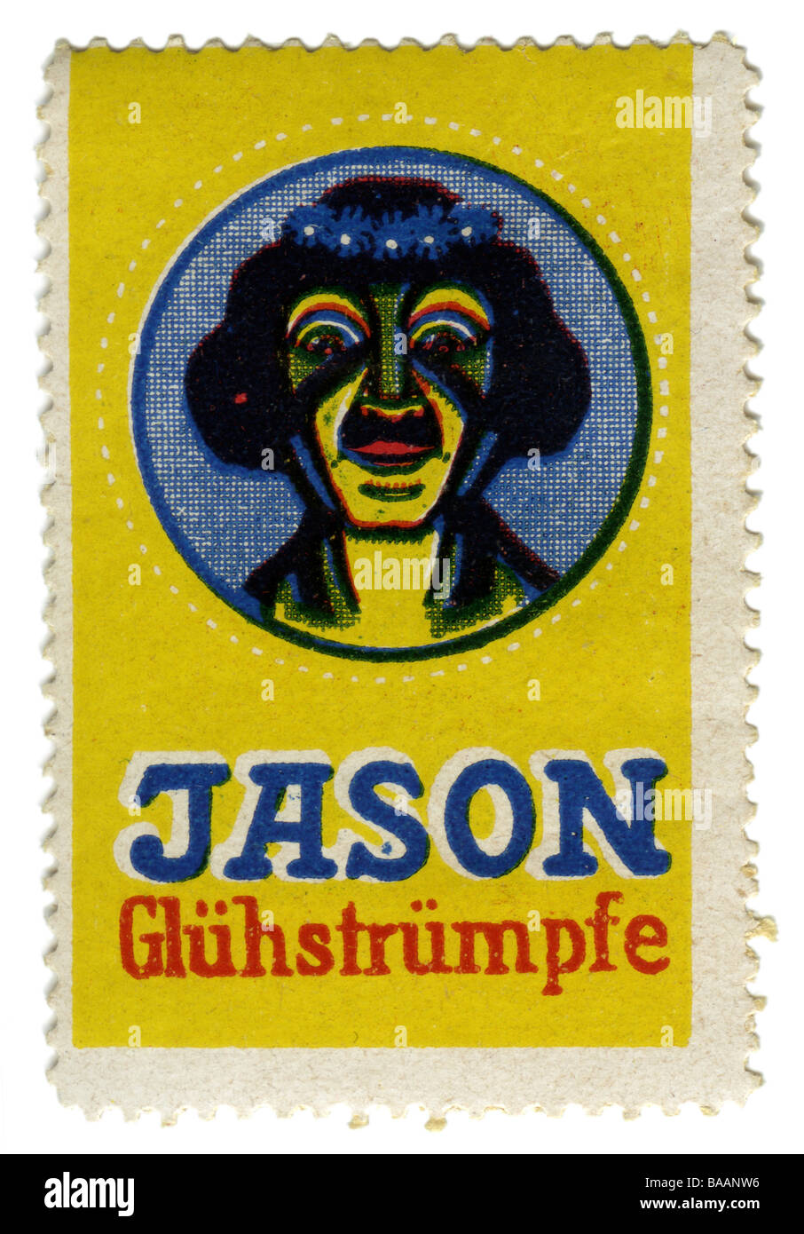 advertising, stamps, Jason incandescent mantle, Germany, circa 1910 ...