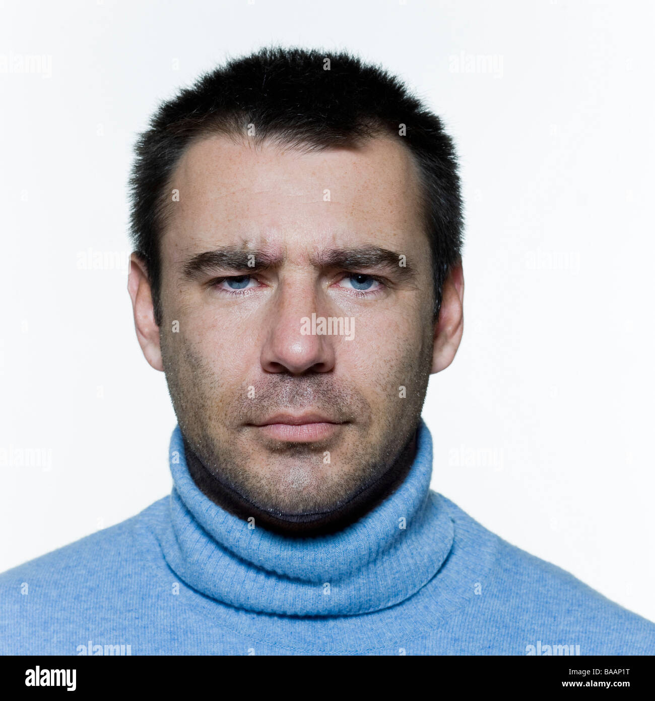 expressive portrait on isolated background of a handsome man Stock ...