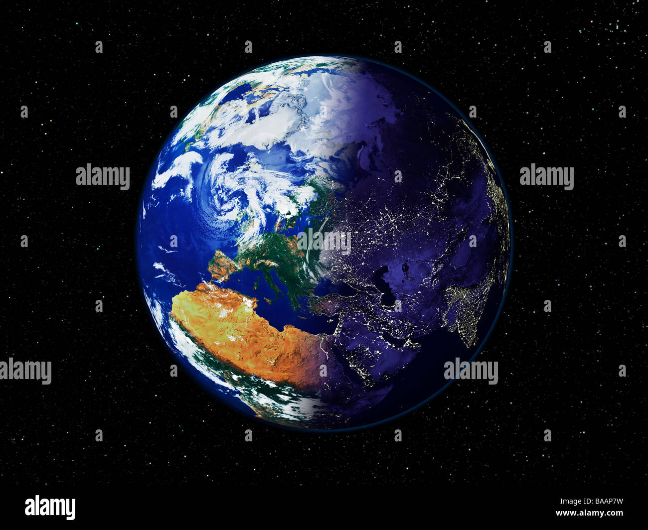 Earth From Space At Day