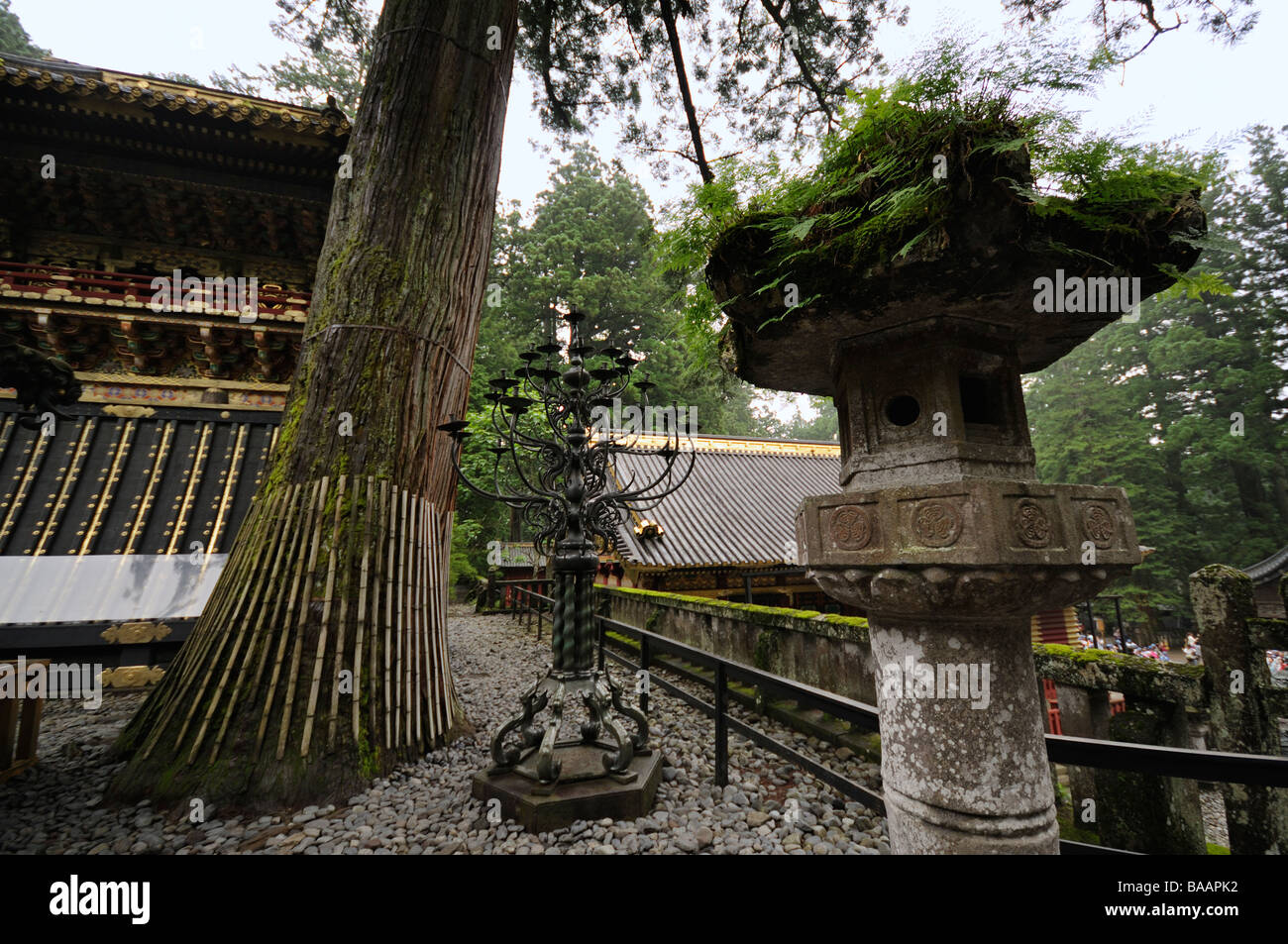 Lanterns. Outer side of Yomei-mon Gate. Tosho-gu Shinto Shrine complex ...