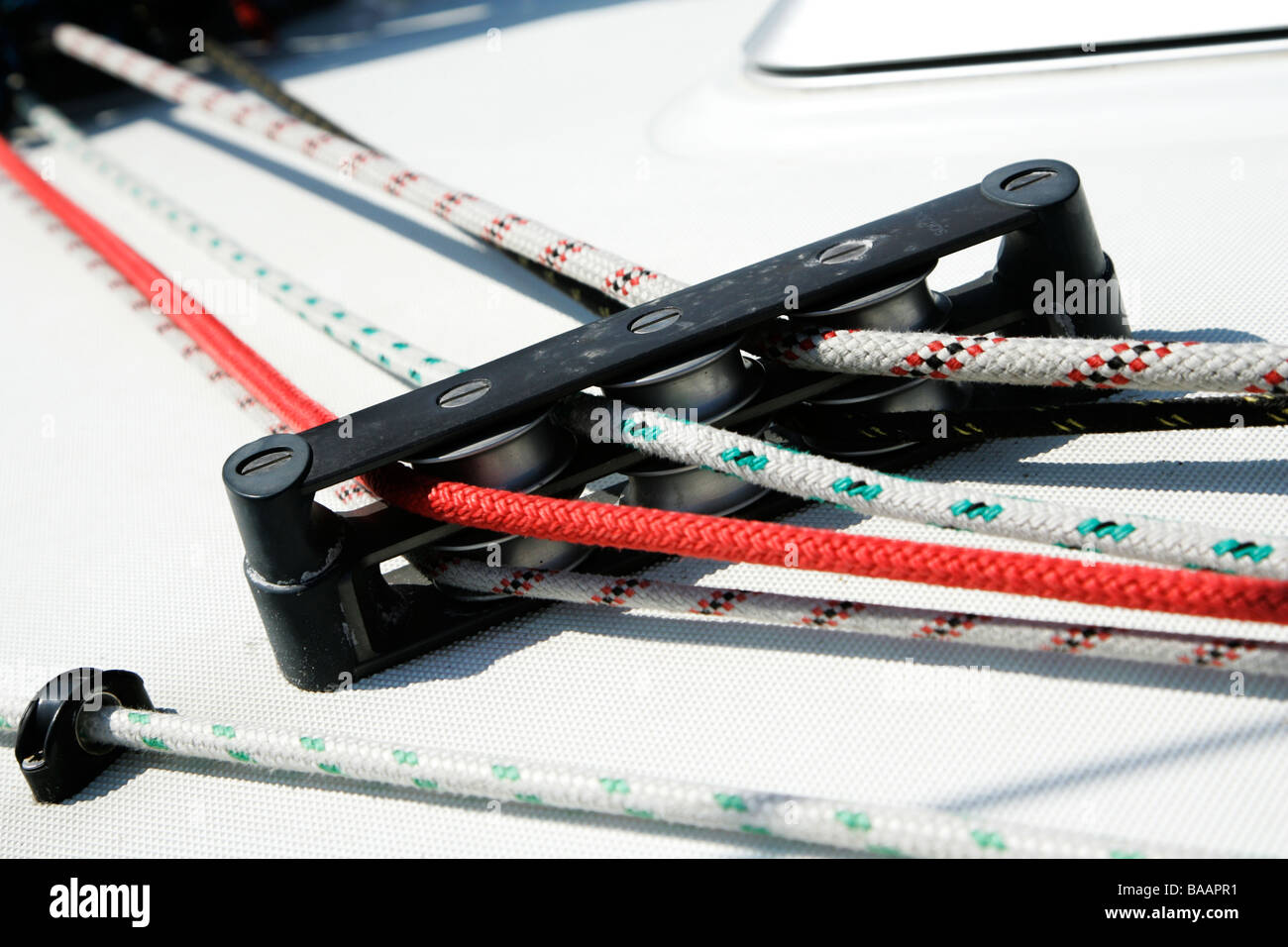 Sail Boat Ropes Stock Photo - Alamy