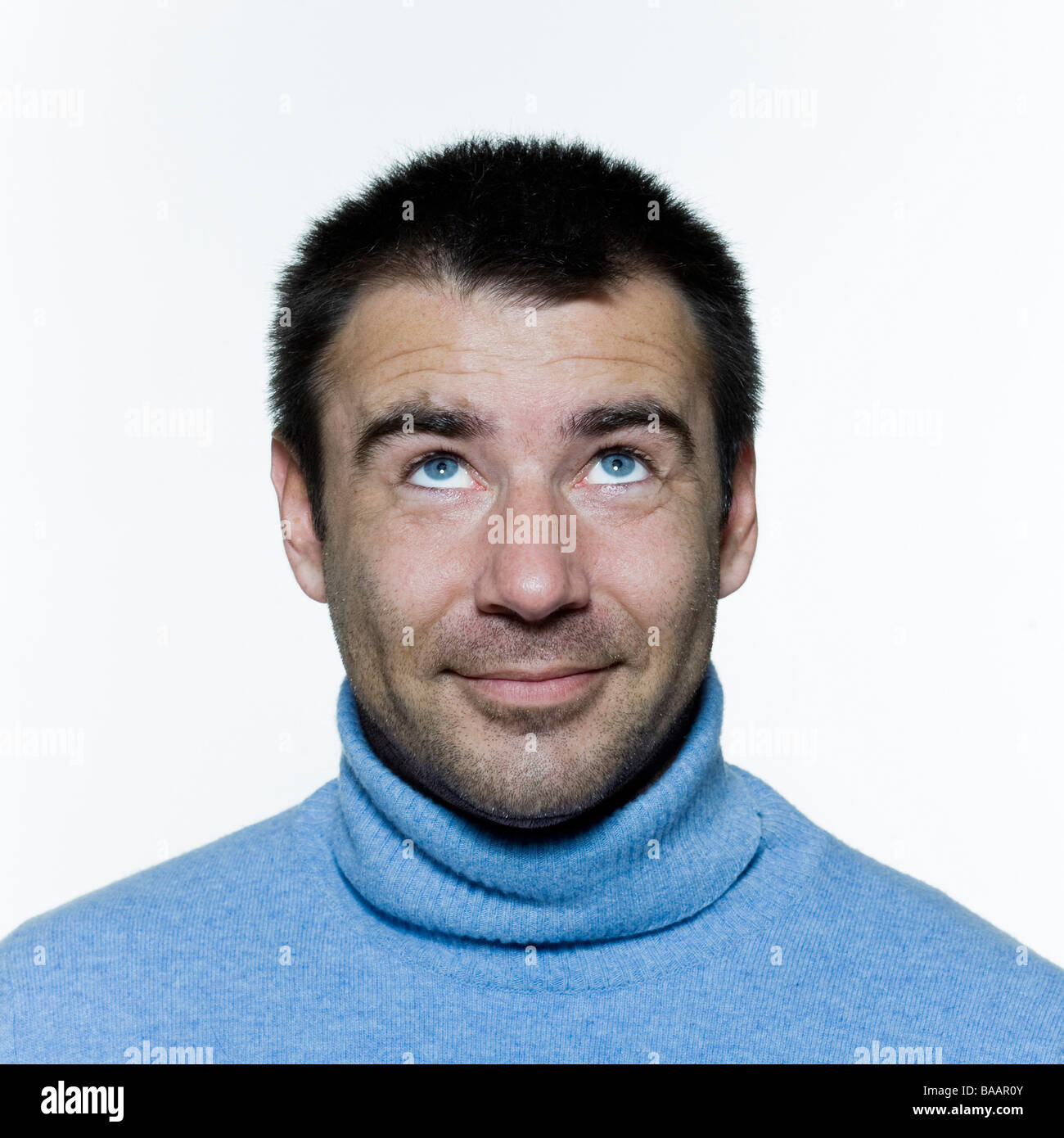 expressive portrait on isolated background of a handsome man Stock ...