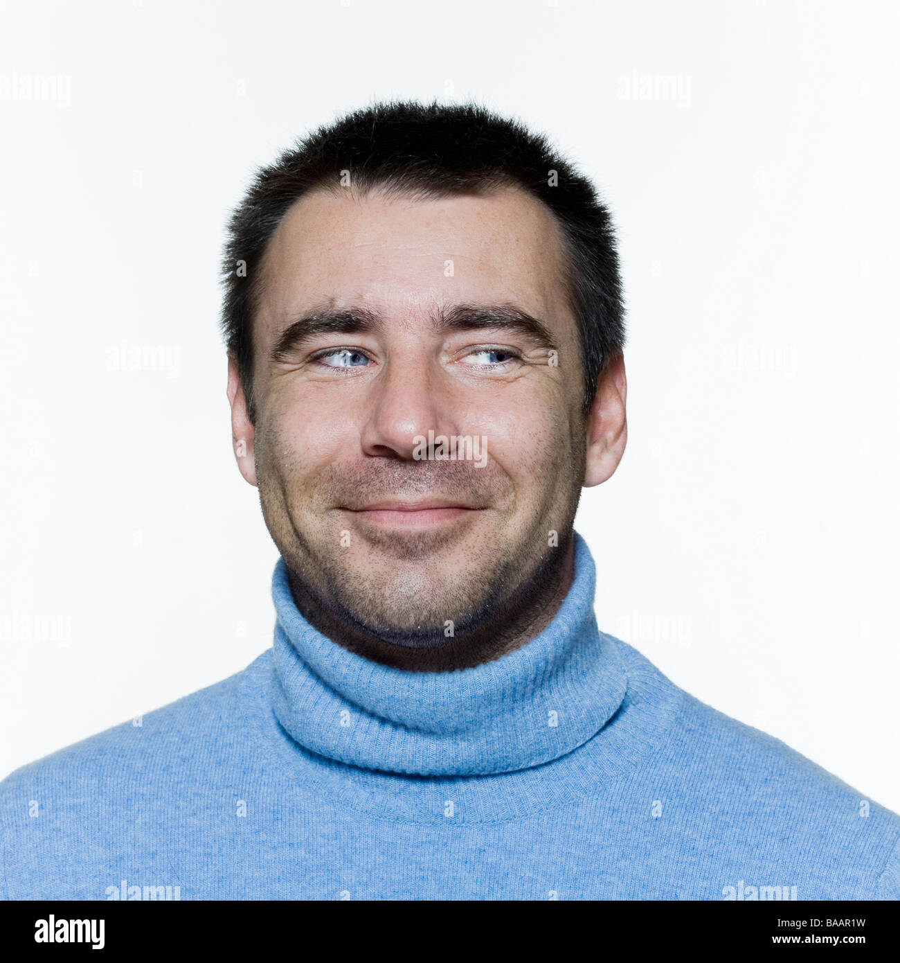 expressive portrait on isolated background of a handsome man Stock ...