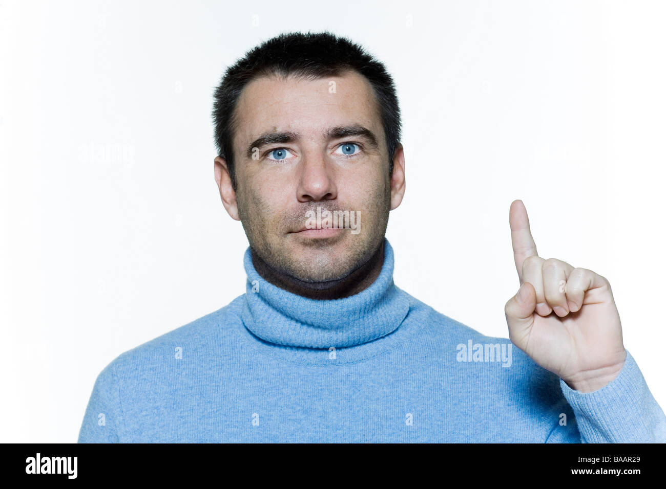 expressive portrait on isolated background of a handsome man Stock ...