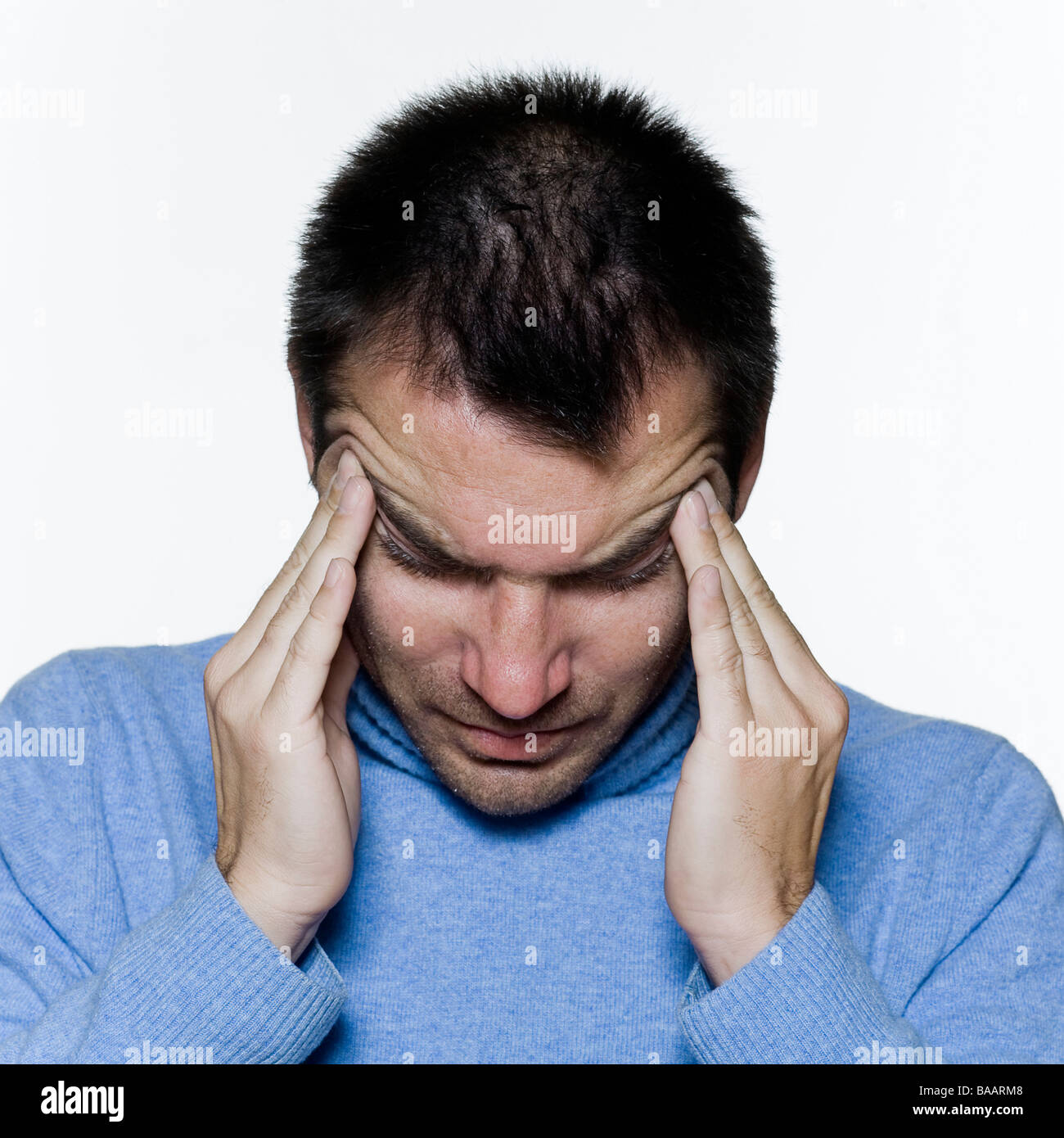 expressive portrait on isolated background of a handsome man Stock ...