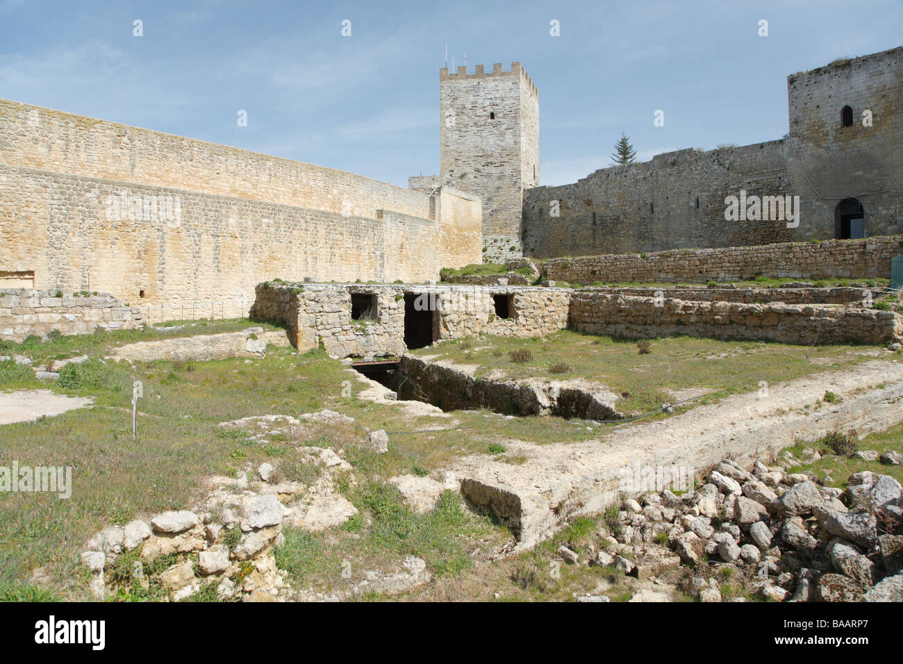 Castle, Enna, Sicily, Italy Stock Photo - Alamy