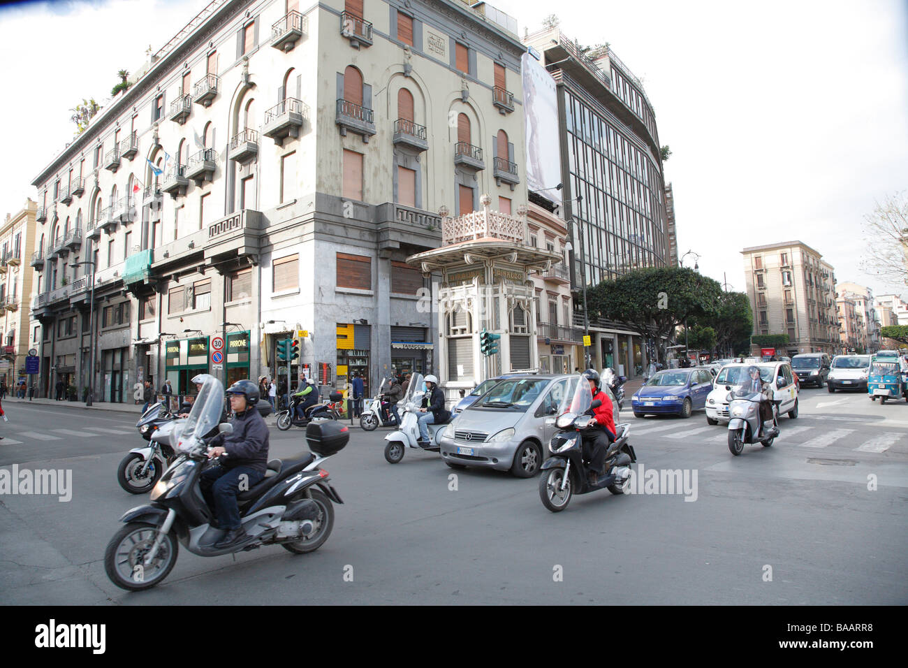 Street traffic, Palermo, Sicily, Italy Stock Photo - Alamy