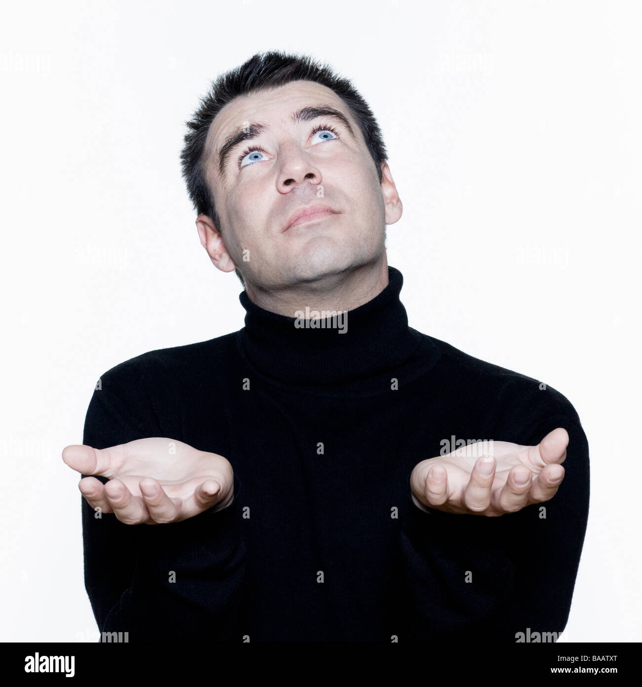 man expressive portrait on isolated white backgroun Stock Photo - Alamy