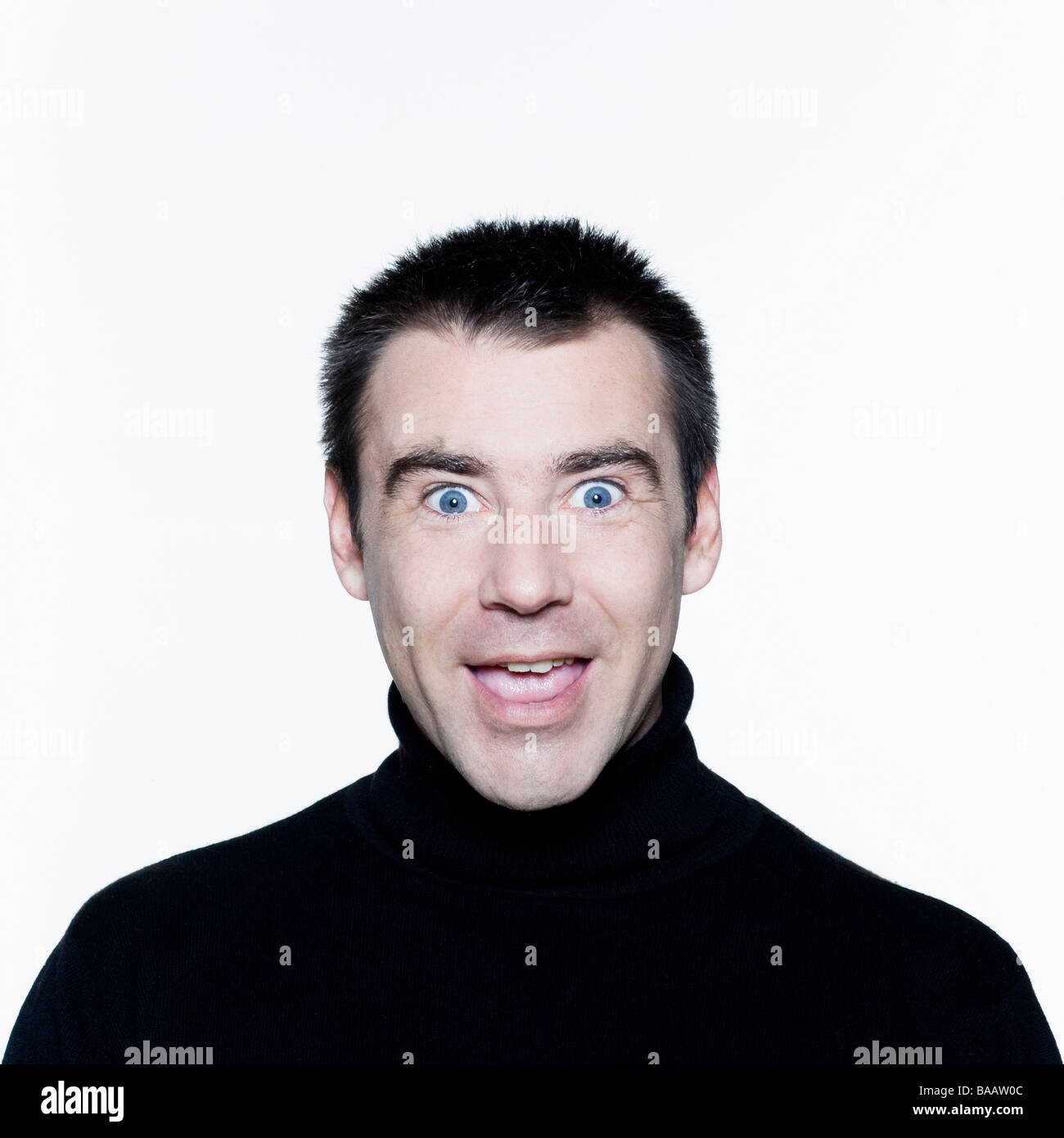 man expressive portrait on isolated white backgroun Stock Photo - Alamy