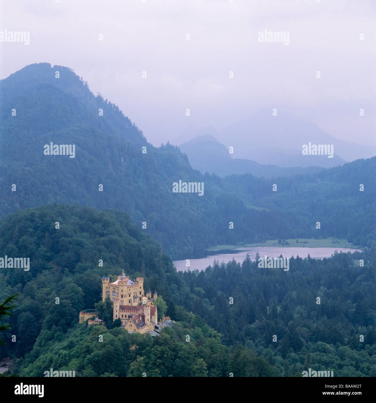 Building on mountain elevated view Stock Photo - Alamy