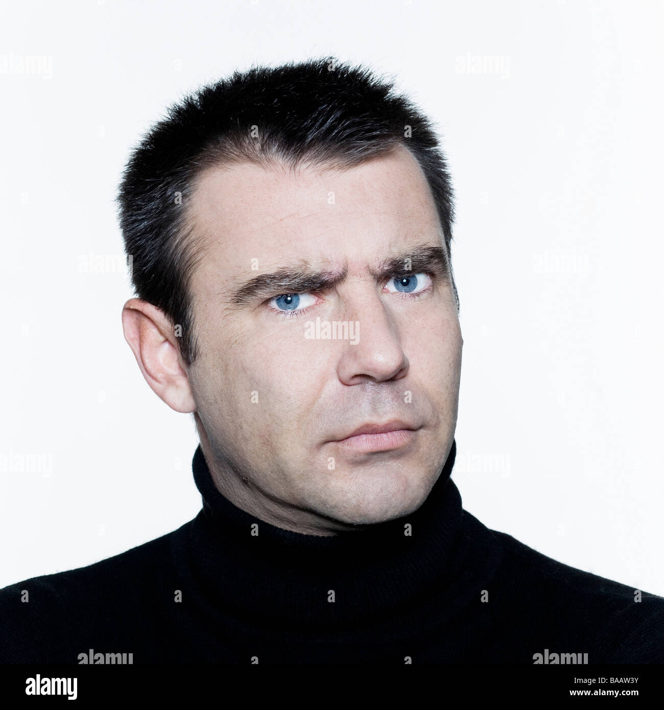 man expressive portrait on isolated white backgroun Stock Photo - Alamy