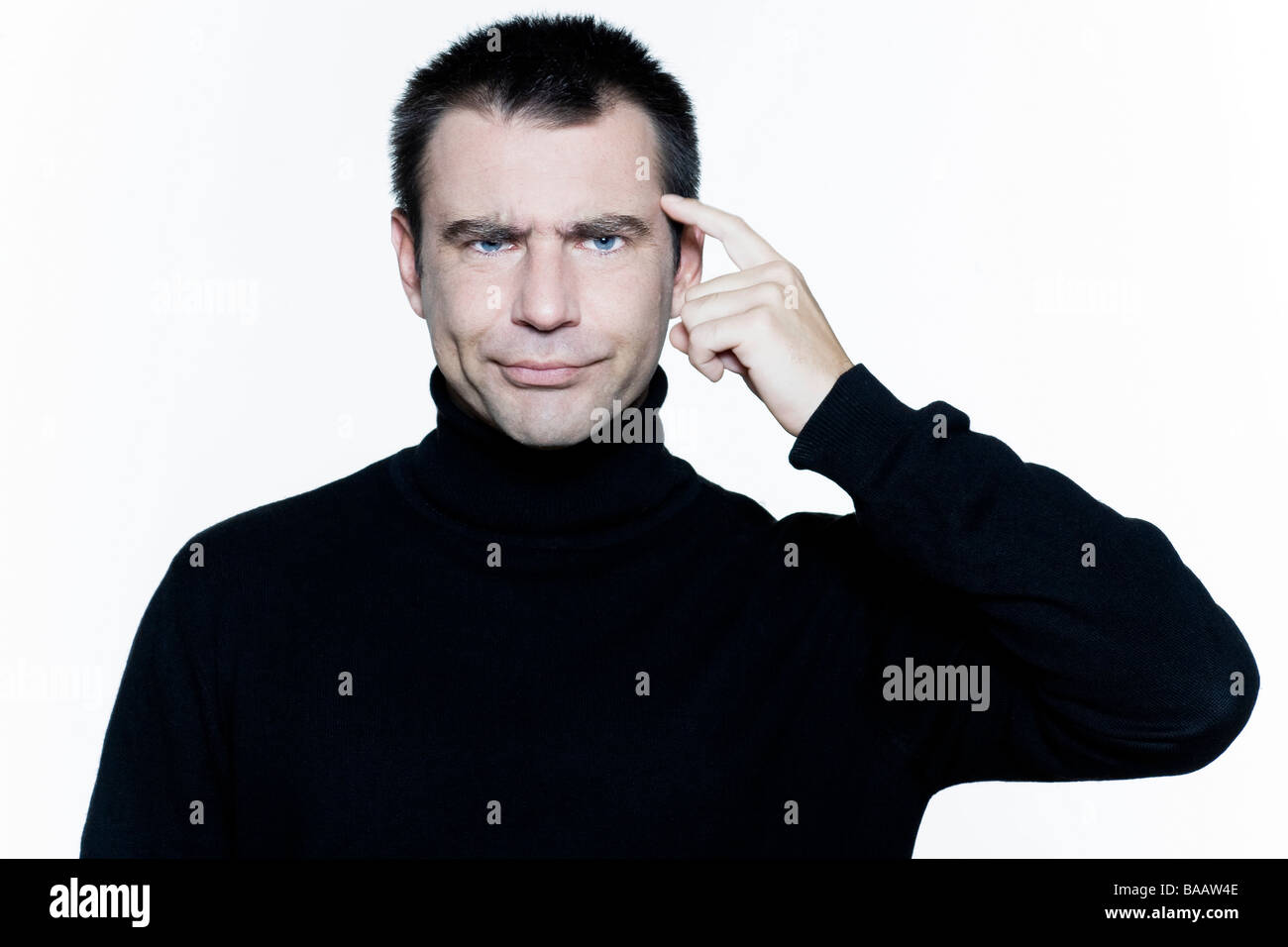 man expressive portrait on isolated white backgroun Stock Photo - Alamy