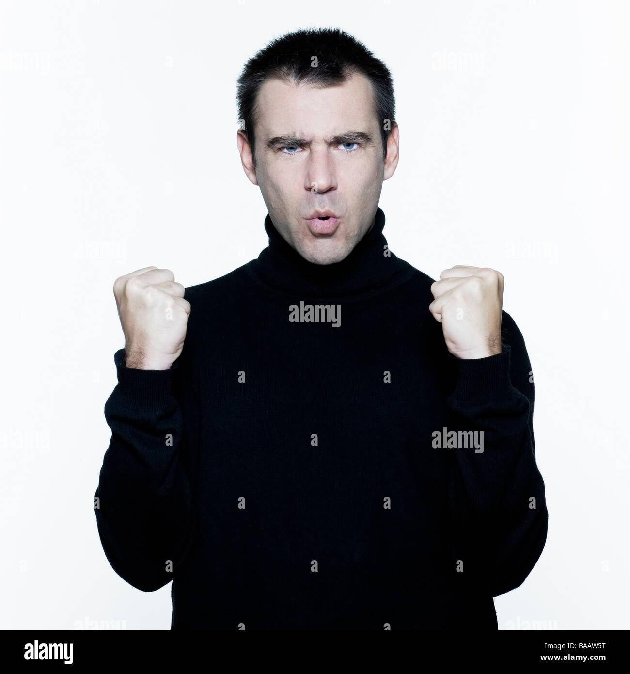 man expressive portrait on isolated white backgroun Stock Photo - Alamy