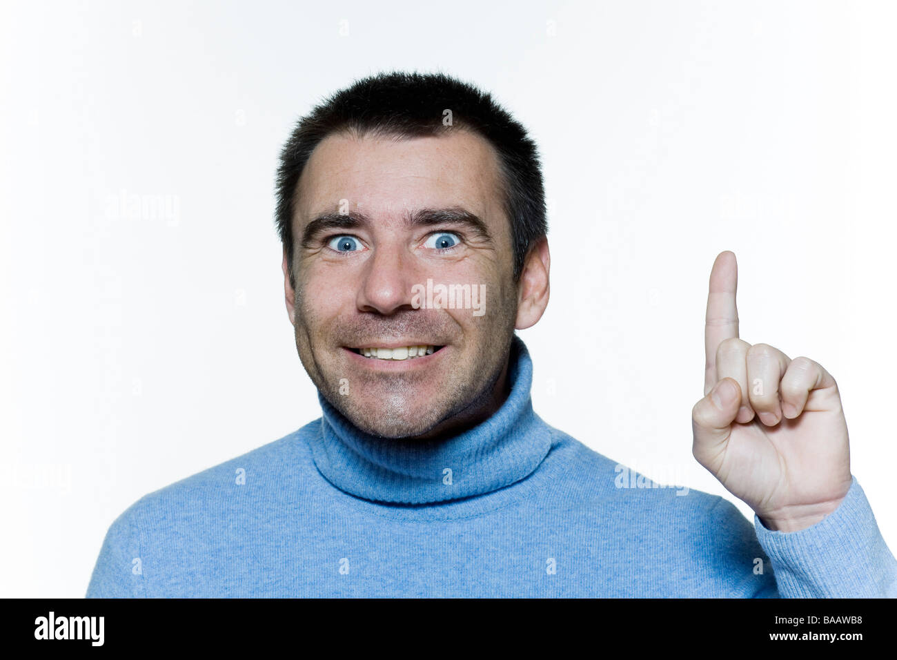 expressive portrait on isolated background of a handsome man Stock ...