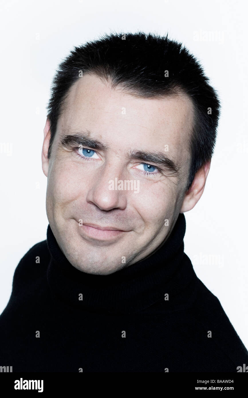 man expressive portrait on isolated white background Stock Photo - Alamy