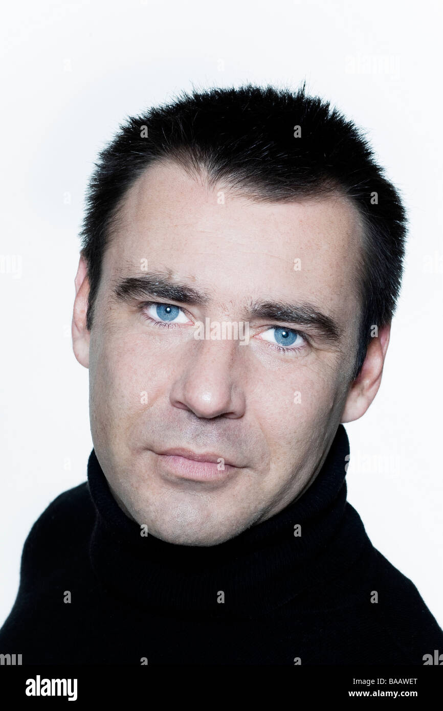 man expressive portrait on isolated white background Stock Photo - Alamy