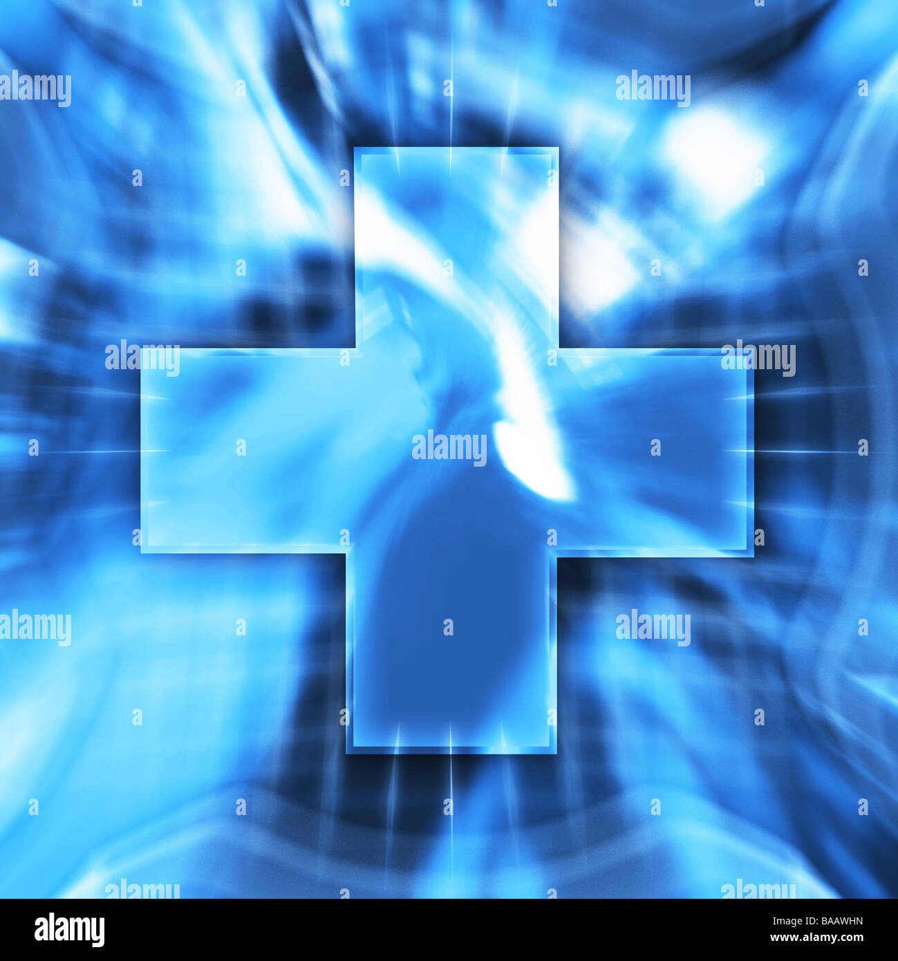 Blue cross symbol Stock Photo - Alamy