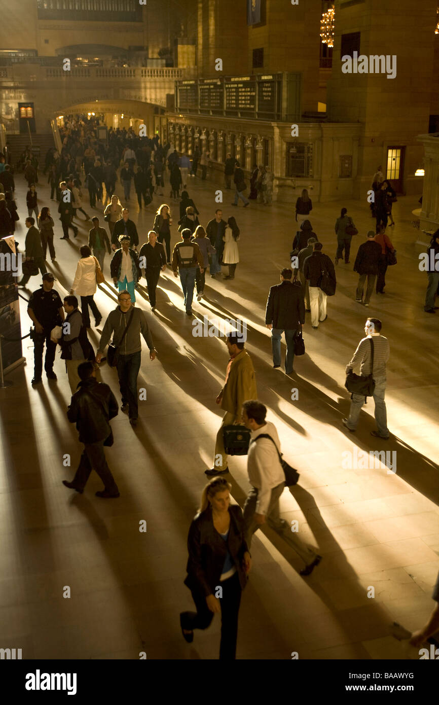 Morning commuter rush hour at Grand Central Station in New York City ...