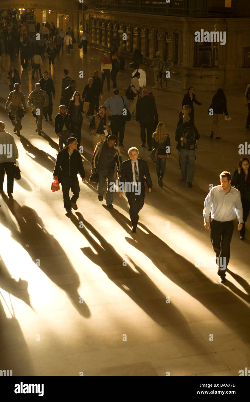 Morning commuter rush hour at Grand Central Station in New York City ...