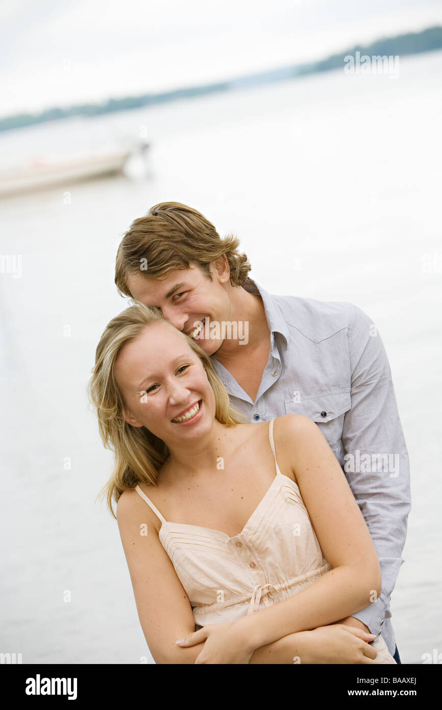 A young Scandinavian couple, Stockholm archipelago, Sweden Stock Photo ...