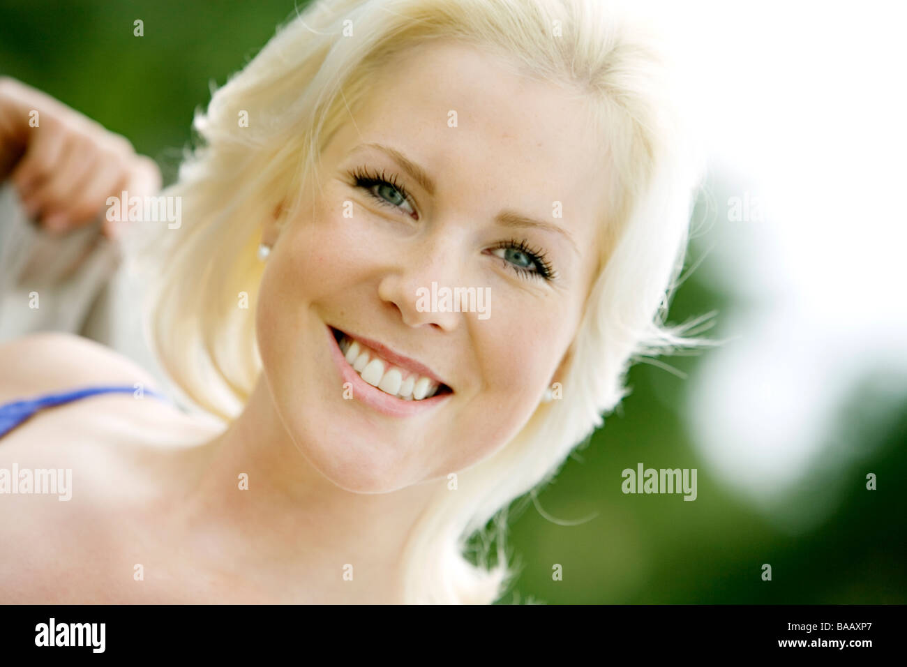 Swedish blonde woman face hi-res stock photography and images - Alamy