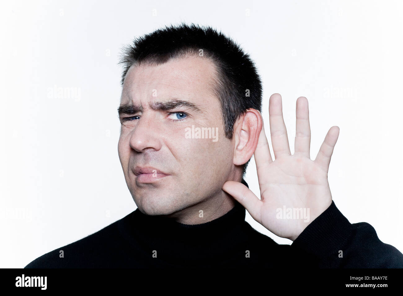 man expressive portrait on isolated white backgroun Stock Photo - Alamy